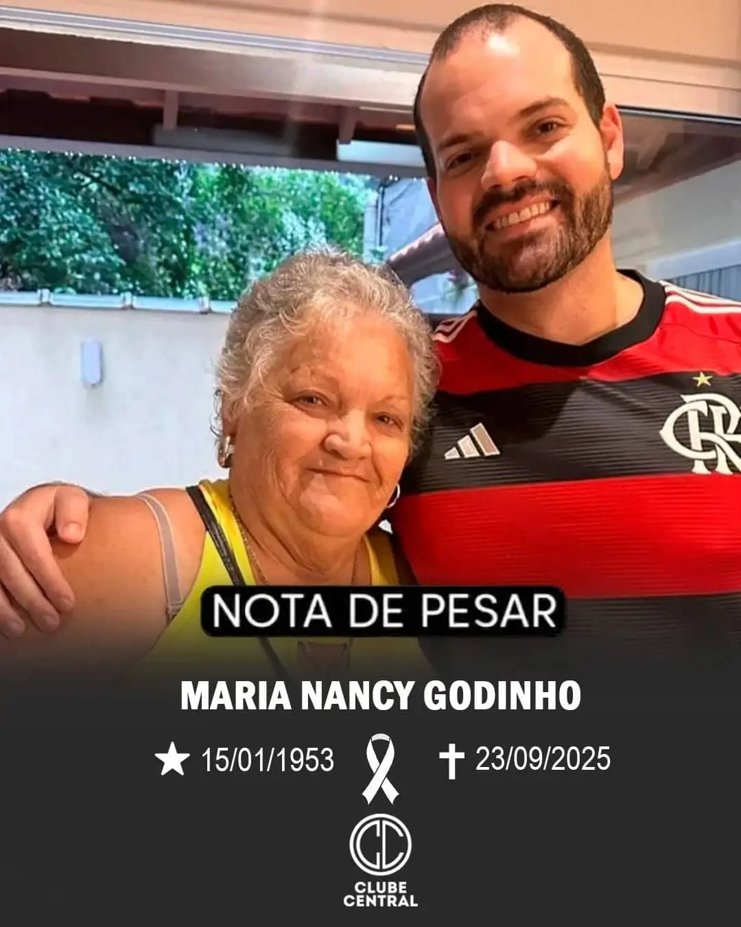 Nota de Pesar - Maria Nancy Godinho - Clube Central de Icaraí